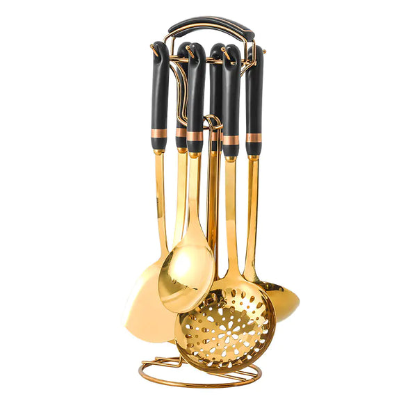 Nordic Luxury Kitchen Utensil Set with Ceramic Handle – Rissaintco.us